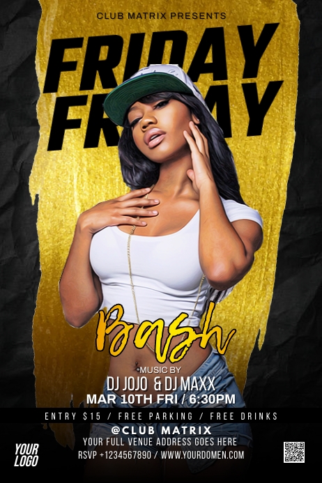 Copy of Friday Night bash | PosterMyWall