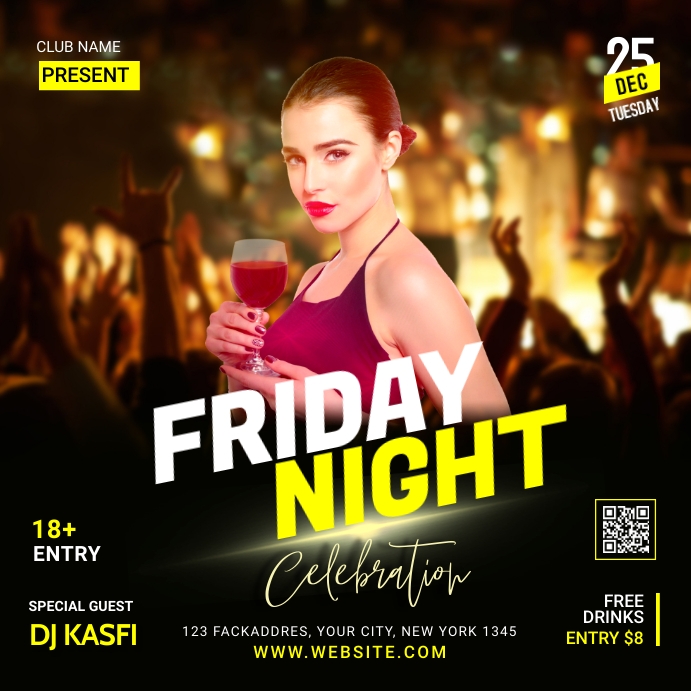 Friday Night Celebration Template | PosterMyWall