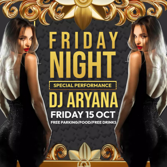 Plantilla de Friday Night Club Ads | PosterMyWall