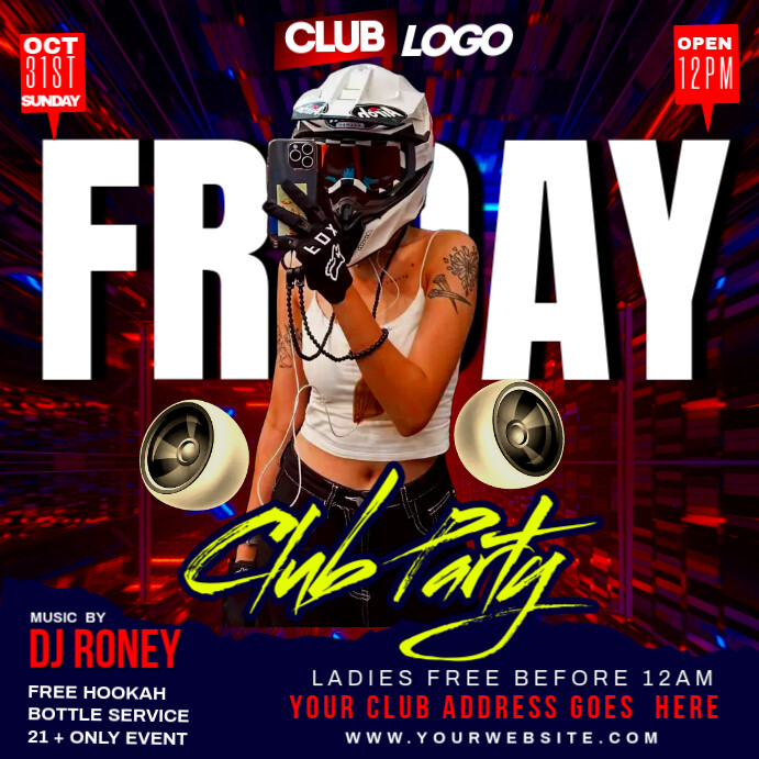 friday night club bar party Template | PosterMyWall