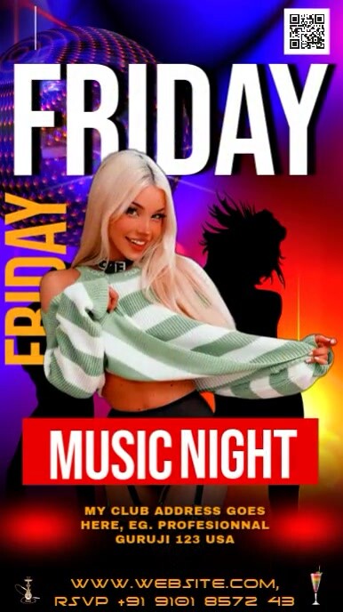 friday night club bar party Template | PosterMyWall