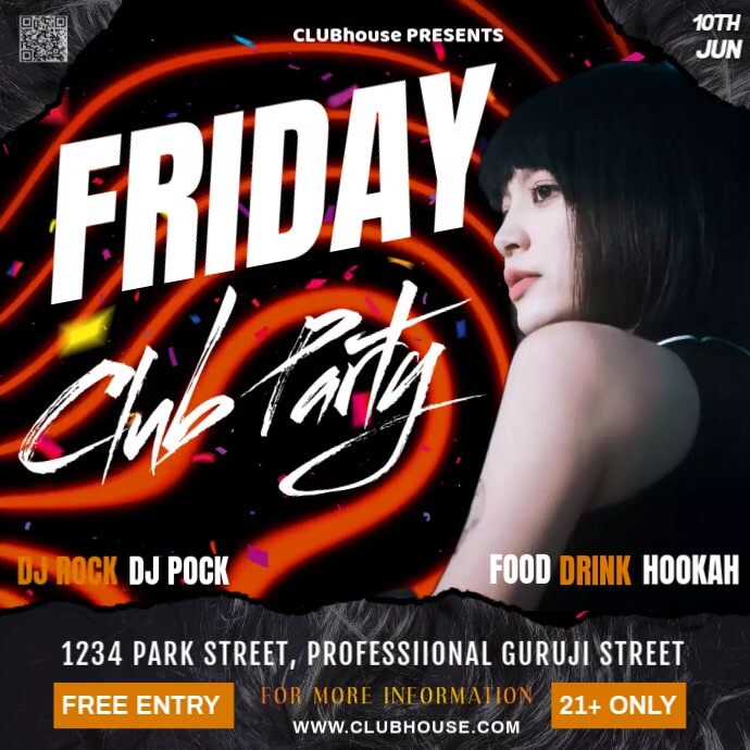 friday night club bar party flyer poster Template | PosterMyWall