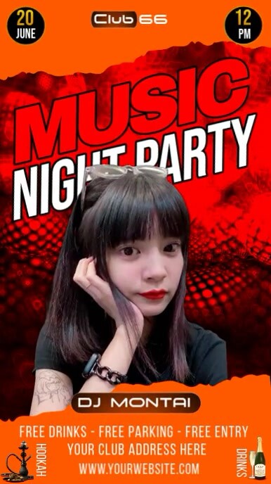 friday night club bar party flyer poster template | PosterMyWall