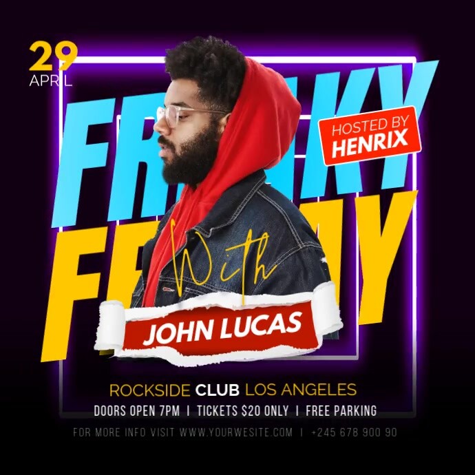 friday night club bar party flyer poster temp Template | PosterMyWall