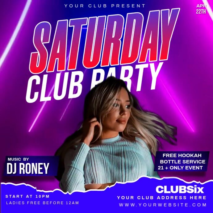 Plantilla de friday night club bar party flyer poster template ...