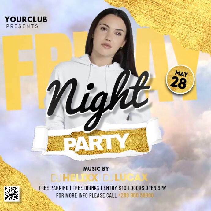 friday night club bar party flyer poster temp Templat | PosterMyWall