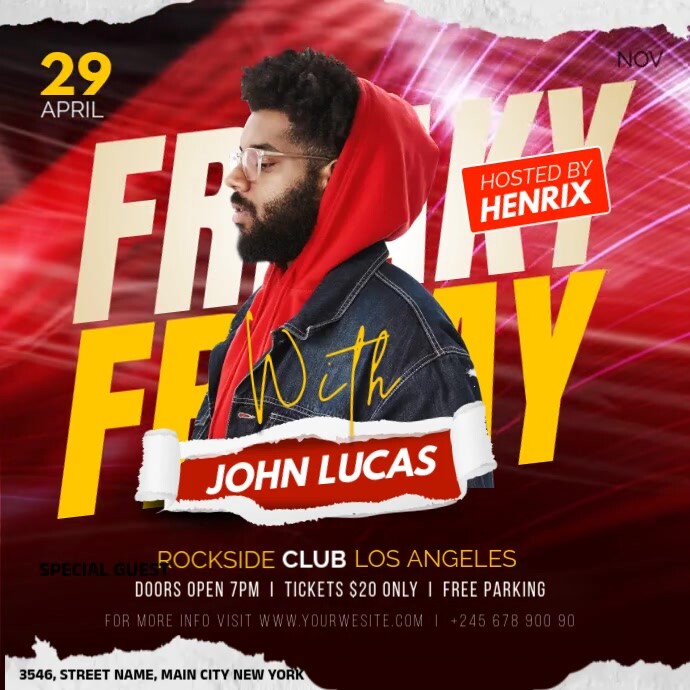 Copy of friday night club bar party flyer poster temp | PosterMyWall