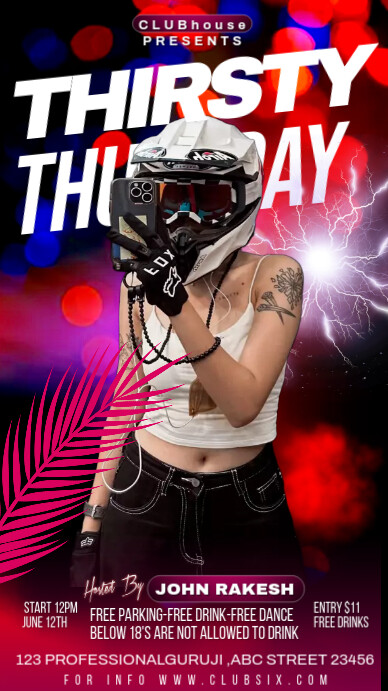 friday night club bar party flyer poster temp เทมเพลต | PosterMyWall