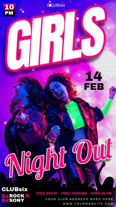 friday night club bar party flyer poster template, | PosterMyWall