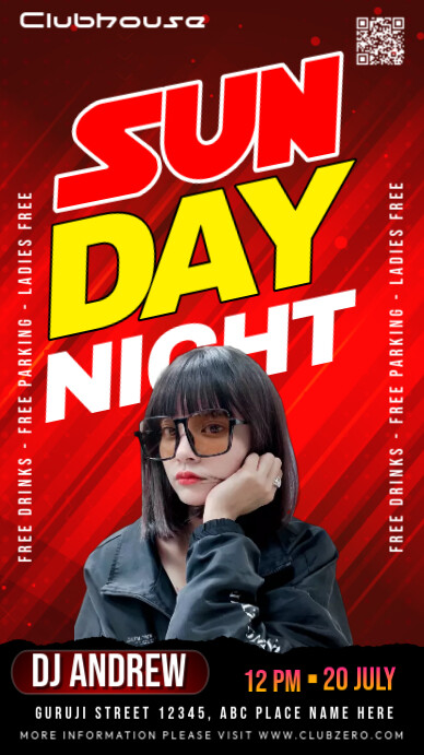 friday night club bar party flyer template | PosterMyWall