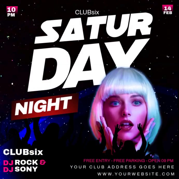 friday night club bar party flyer template | PosterMyWall
