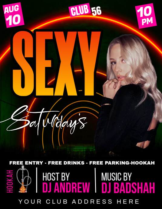 friday night club bar party flyer template | PosterMyWall