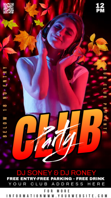 friday night club bar party flyer template | PosterMyWall