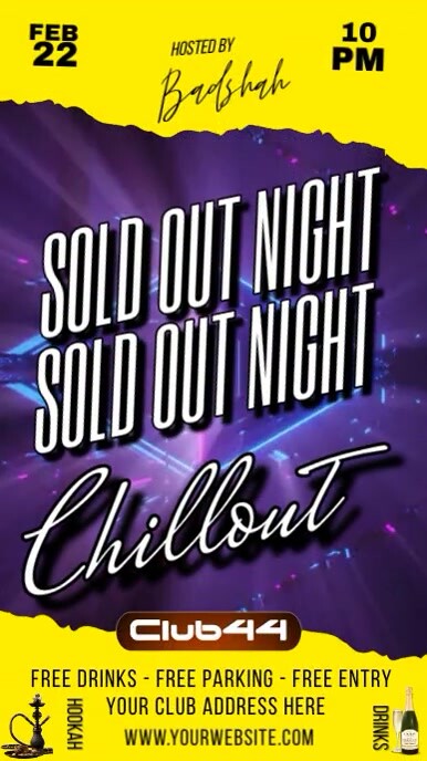 Copy of friday night club bar party flyer template | PosterMyWall