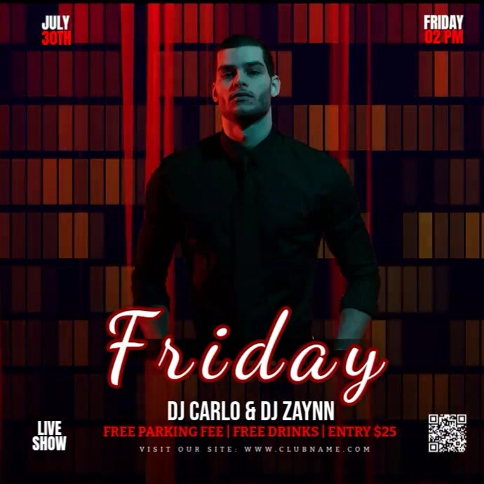 Friday Night Club Template | PosterMyWall