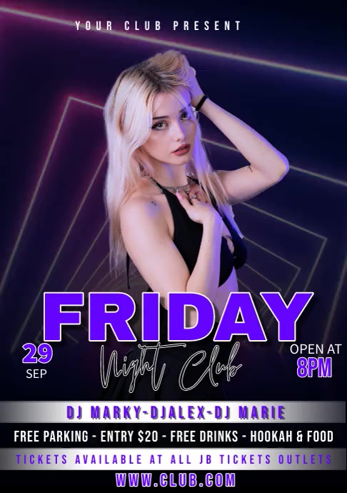 Copy of Friday Night Club | PosterMyWall