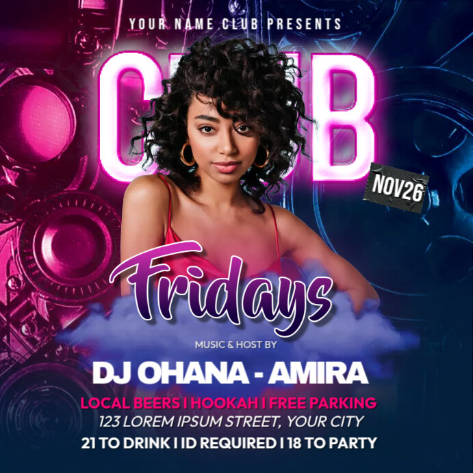 Friday Night Club Template | PosterMyWall