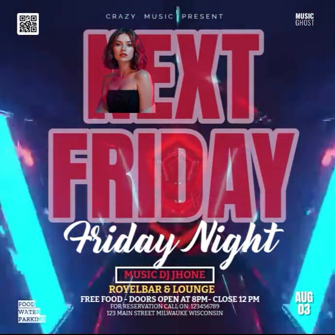 Friday Night Club Template | PosterMyWall