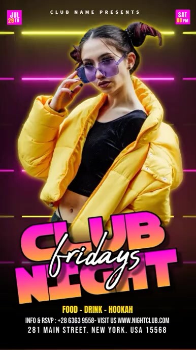Friday Night Club Template | PosterMyWall