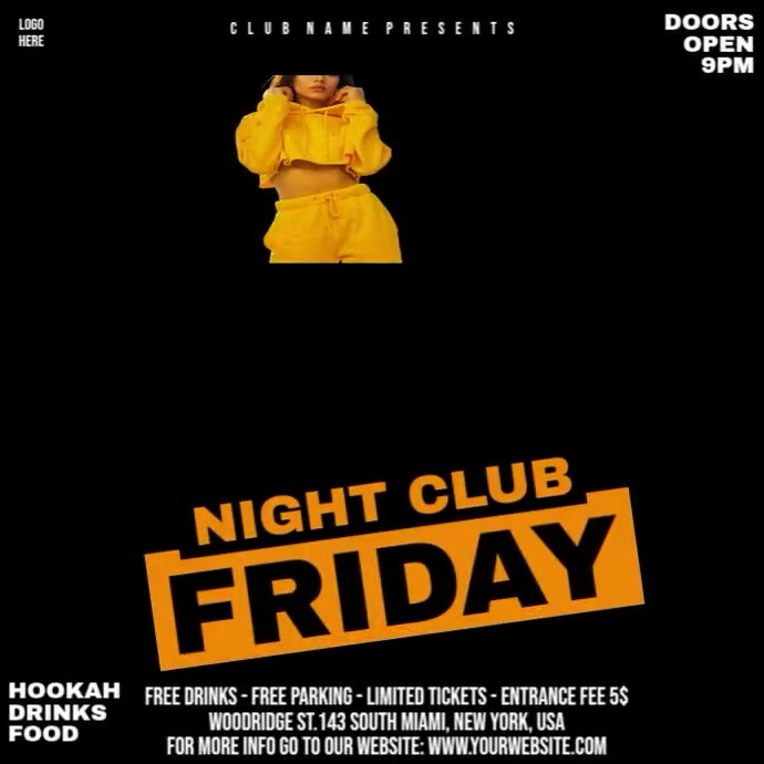 Friday Night Club Template | PosterMyWall