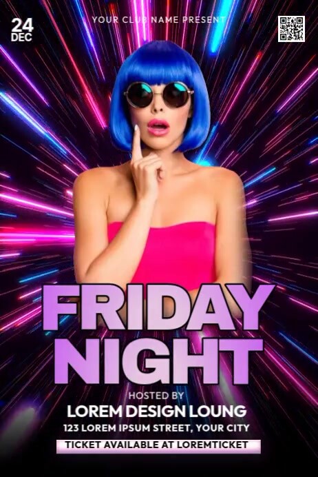 Friday Night Club Template | PosterMyWall