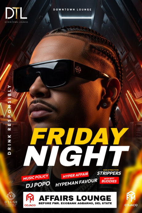 Friday Night Club Template | PosterMyWall