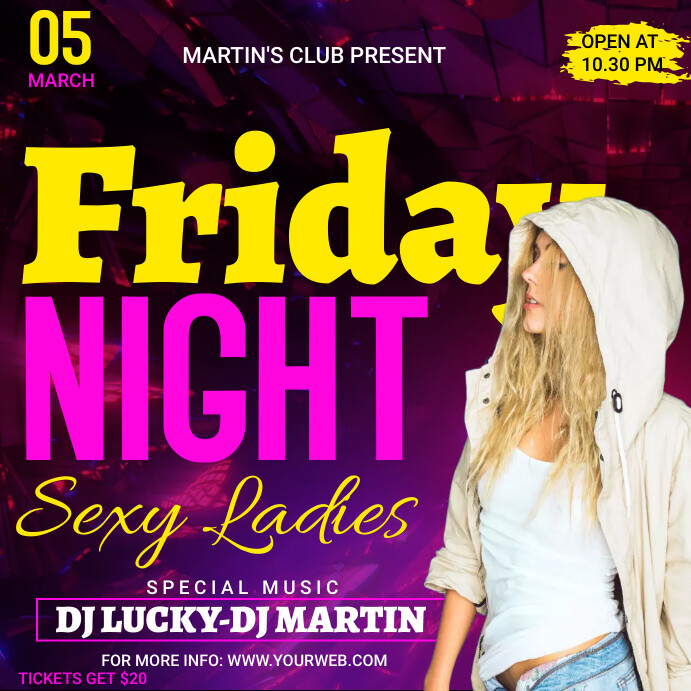 friday night / club night / dj party Template | PosterMyWall