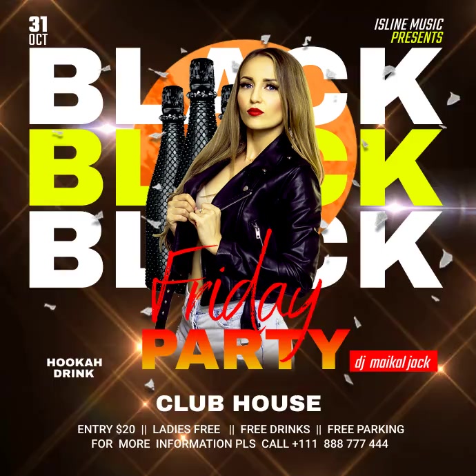 friday night club party ad video template | PosterMyWall