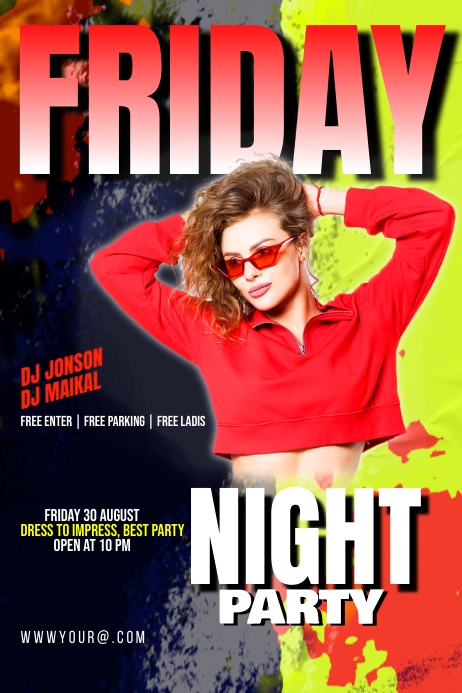 Copy of friday night club party banner | PosterMyWall