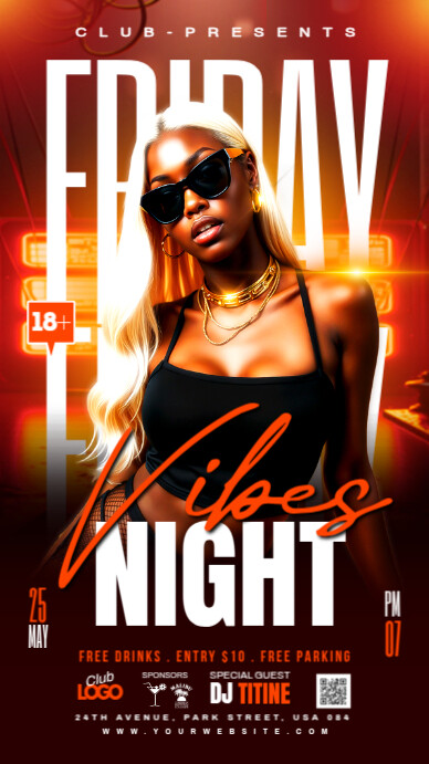 Copy of Friday night club party | PosterMyWall