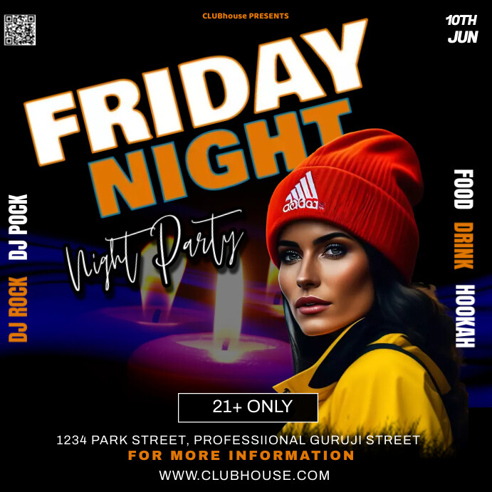 Plantilla de friday night club party | PosterMyWall