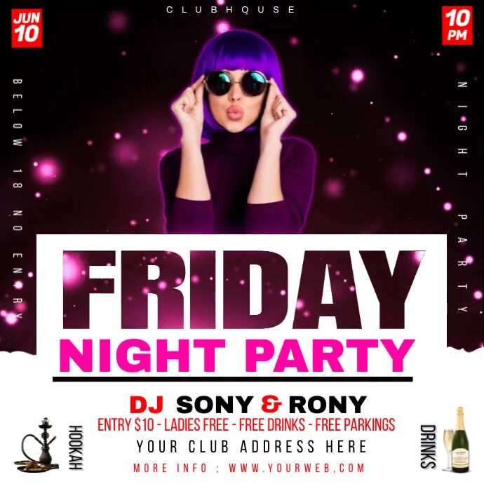 friday night club party Template | PosterMyWall