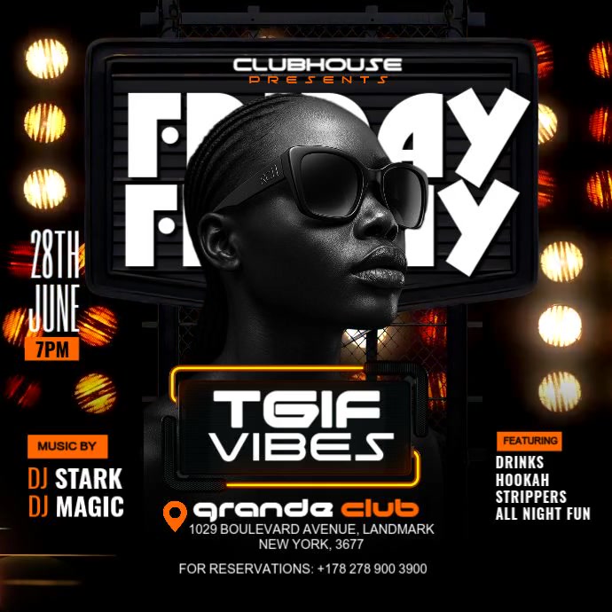 Friday Night club party Template | PosterMyWall