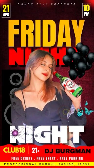 friday night club party Template | PosterMyWall