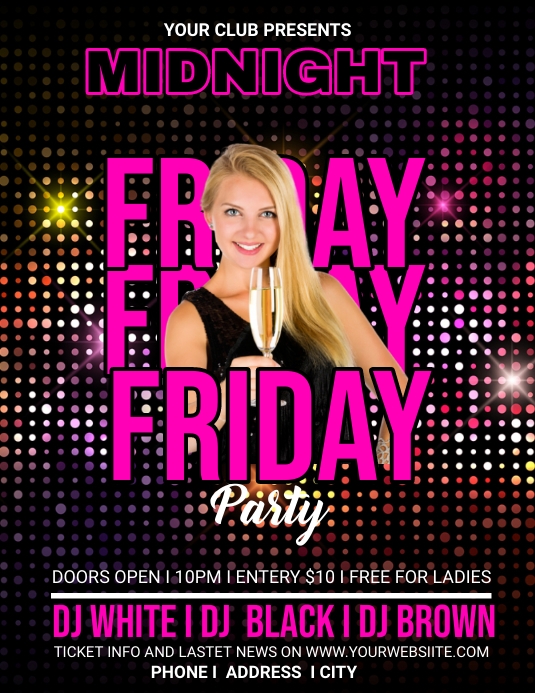 friday Night club party Template | PosterMyWall