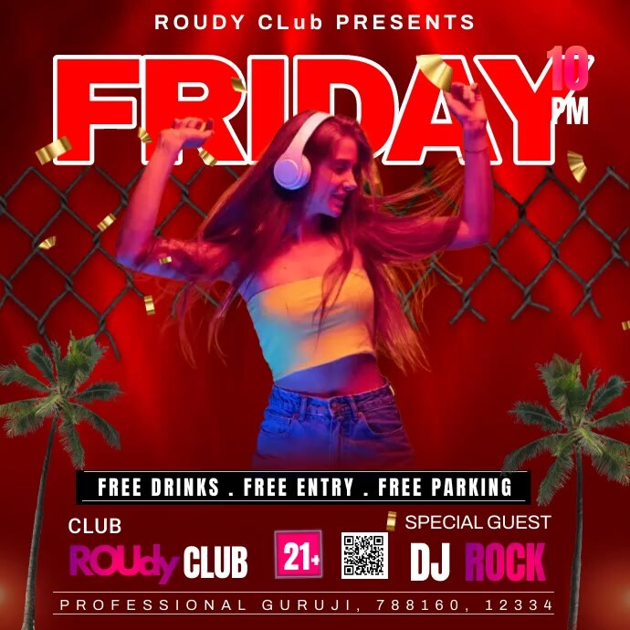 friday night club party Template | PosterMyWall