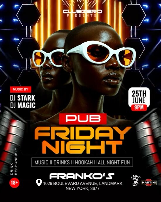 Friday night club party Template | PosterMyWall