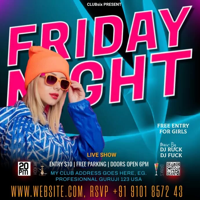 friday night Club Party Template | PosterMyWall