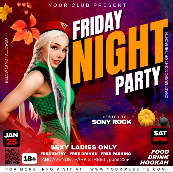 friday night club party Template | PosterMyWall
