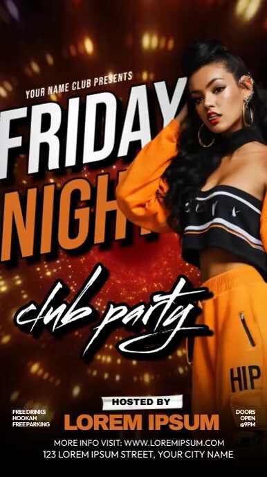 Friday Night Club Party Template | PosterMyWall