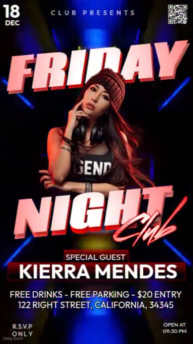 Friday Night Club Party Template | PosterMyWall