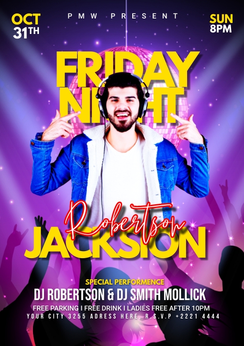 friday night club party flyer Template | PosterMyWall
