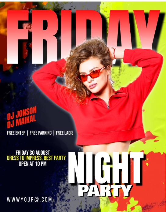 friday night club party poster flyer Template | PosterMyWall