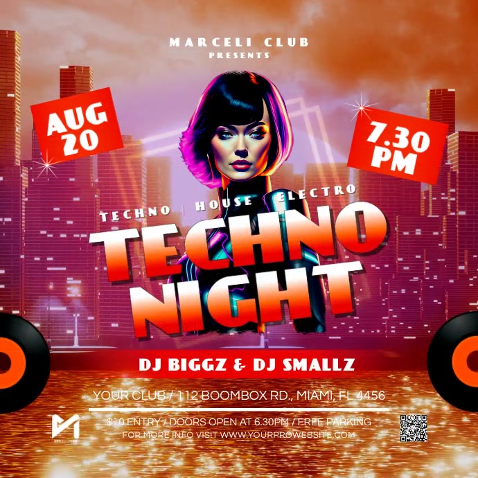 Friday Night Club Party Social Media (1) Template | PosterMyWall