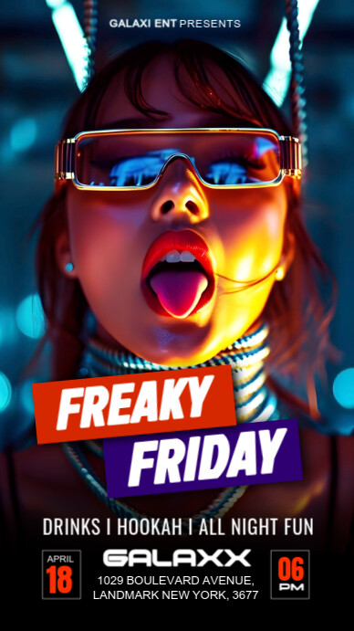 Friday Night club party template | PosterMyWall