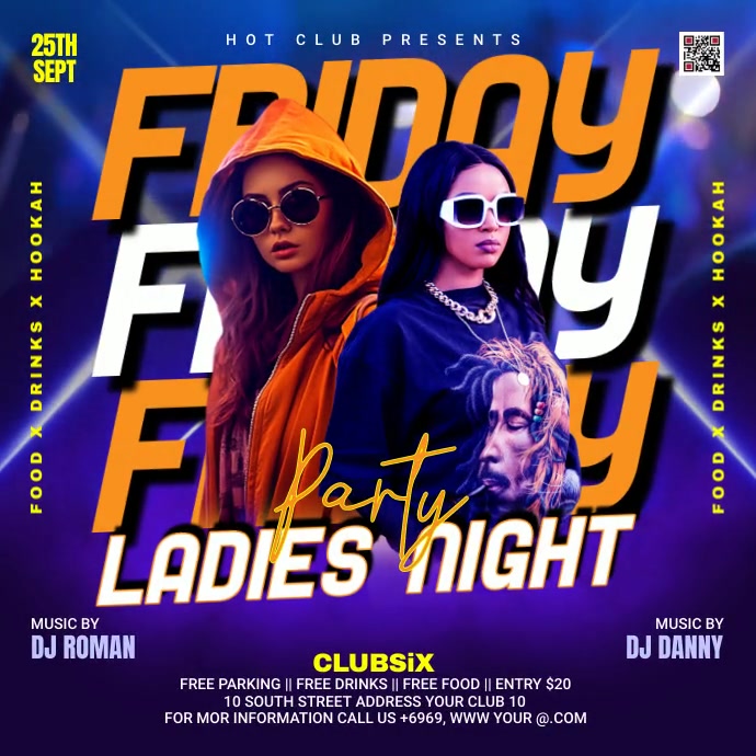 Copy of Friday night club party video flyer | PosterMyWall