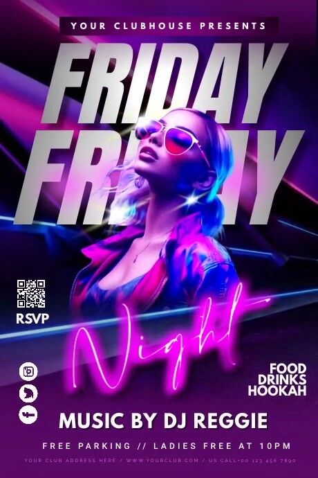 Plantilla de FRIDAY NIGHT | PosterMyWall