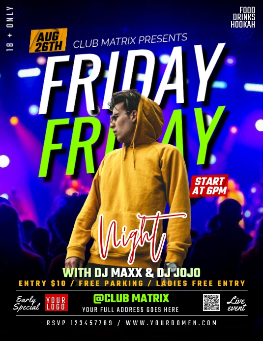Friday Night Template | PosterMyWall