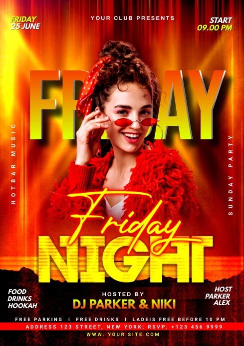 FRIDAY NIGHT Template | PosterMyWall