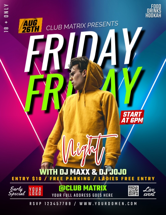 Friday Night Template | PosterMyWall